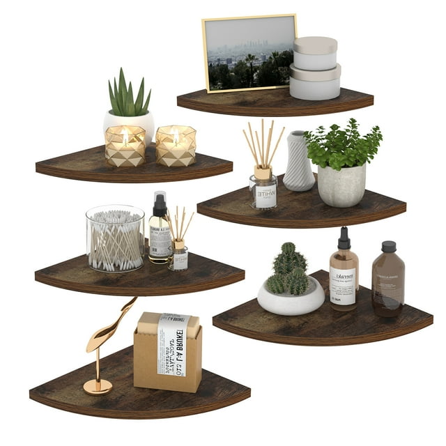Walmart's Decorative Wall Mount Floating Corner Shelf Set of 3 Small ...