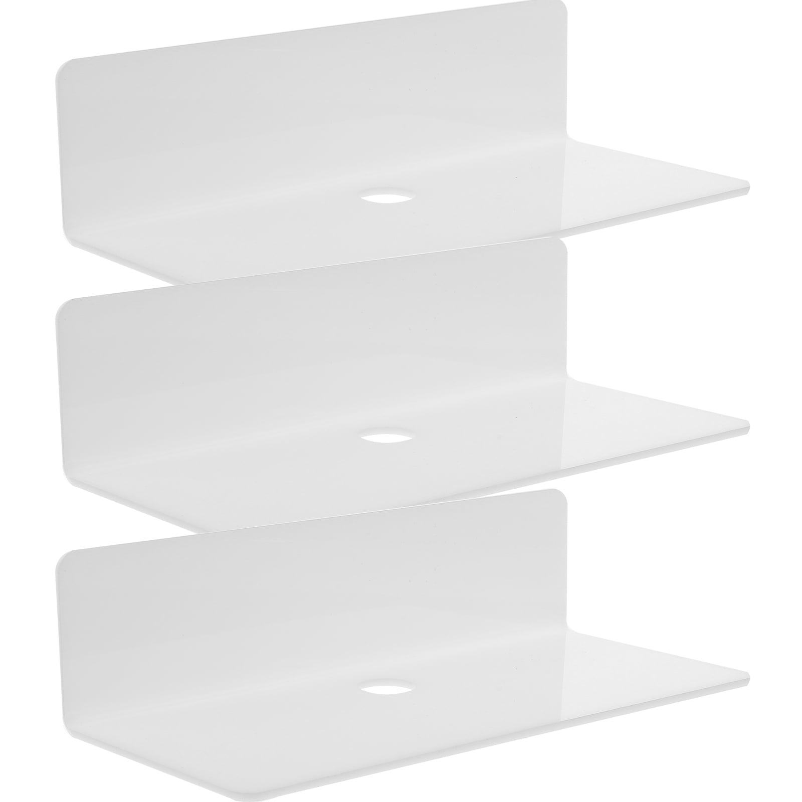 Wall Mount Floating Shelves 3 Pcs Shelf Wall-mounted Storage Clear ...
