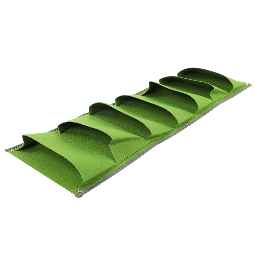 Wall Mount Flower Pouch Hanging Planters 7 Pocket Vertical Felt Plant ...