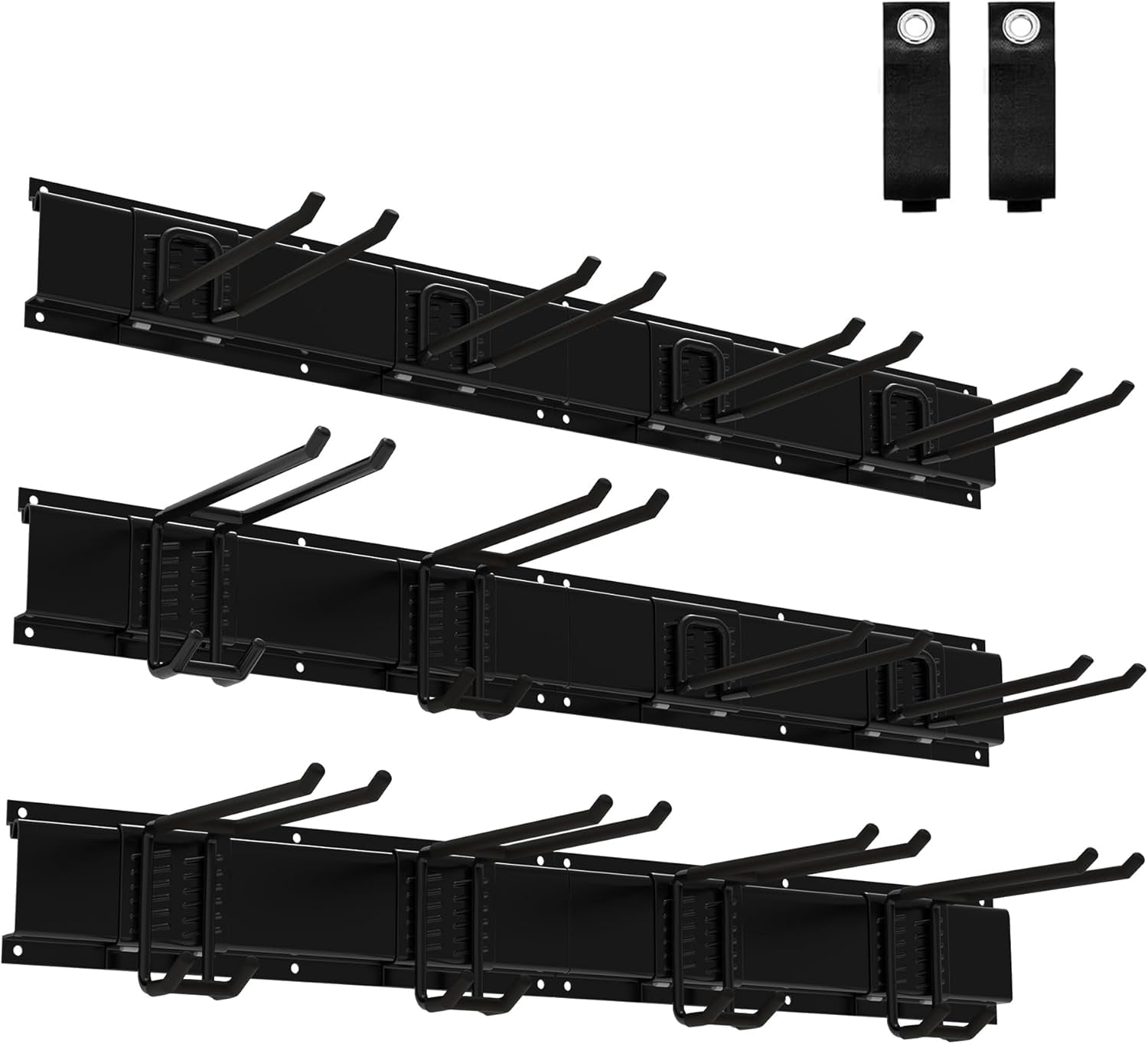 Wall Mount Garage Tool Organizer 96 Inch Adjustable Yard Garden Tool ...