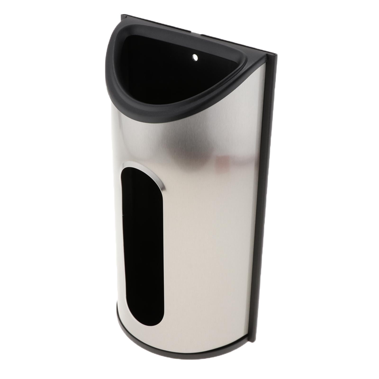 Wall Mount Grocery Bag Holder, Fingerprint Brushed Stainless Steel ...