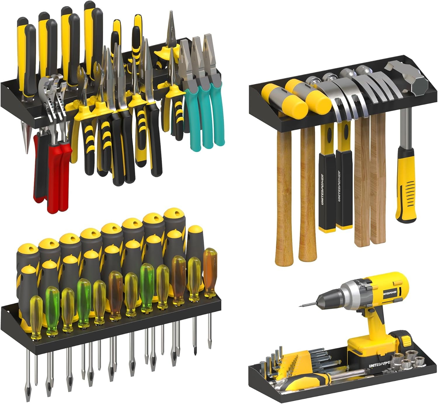 Wall Mount Hand Tool Storage Set, Screwdriver Organizer, Pliers Holder ...