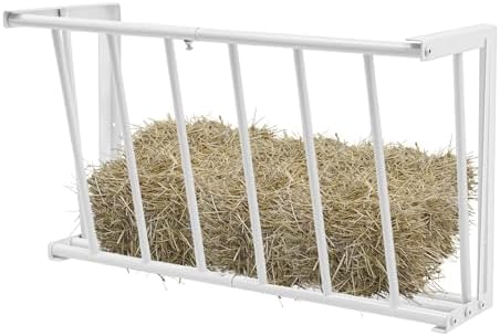 Wall Mount Hay , 27.5'' Long Livestock Hay Feeder with 16 Gallon ...