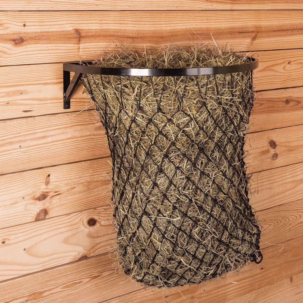 Wall Mount Hay Net Frame with Hay Net for Horses | Sturdy Metal Frame ...