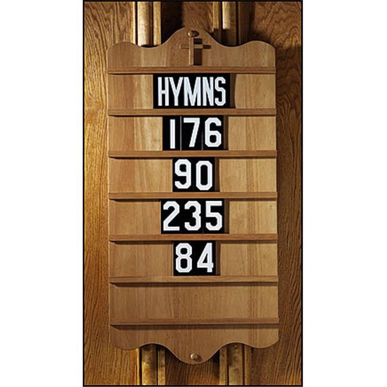 Hymn Board with 5 Sets of Numeral Slides & Hymns, Pecan Stain Color, 6 ...