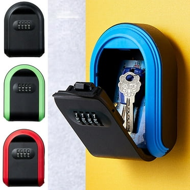 Wall-Mounted Key Storage Box Portable Key Lock Box 4 Digit Combination ...