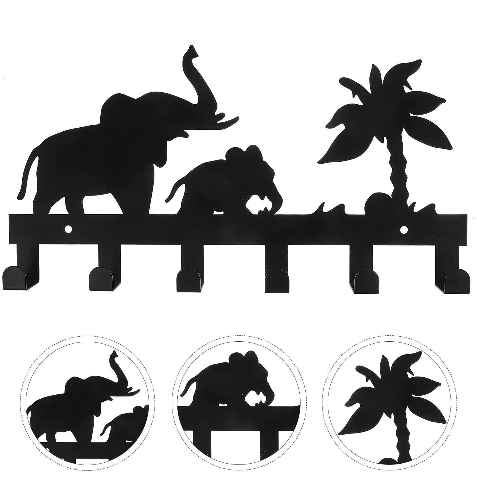 Wall Mount Key Rack Elephant Coat Hook Towel Hook Key Hanger Clothing ...