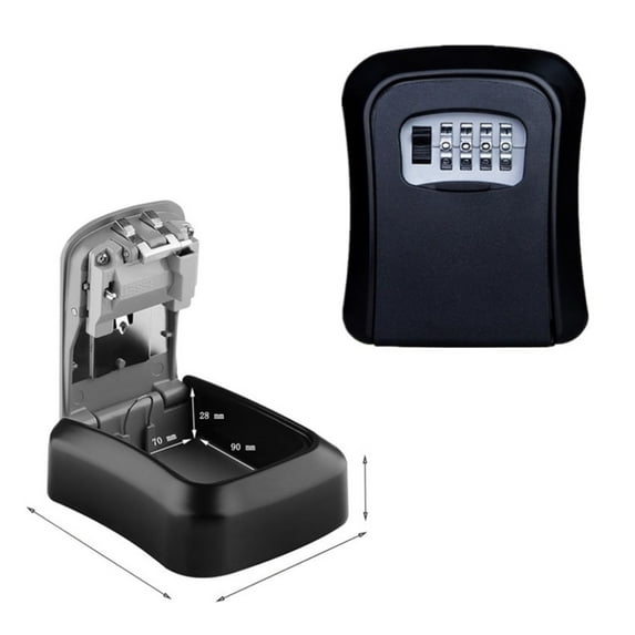 Wall Mount Key Storage Secret Box Organizer 4 Digit Combination ...
