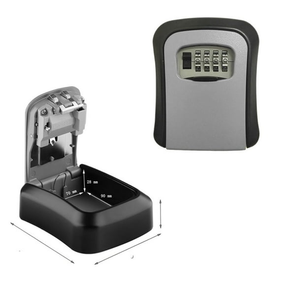 Wall Mount Key Storage Secret Box Organizer 4 Digit Combination ...