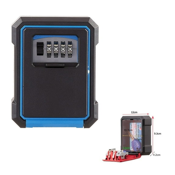 Wall Mount Key Storage Secret Box Organizer 4 Digit Combination ...