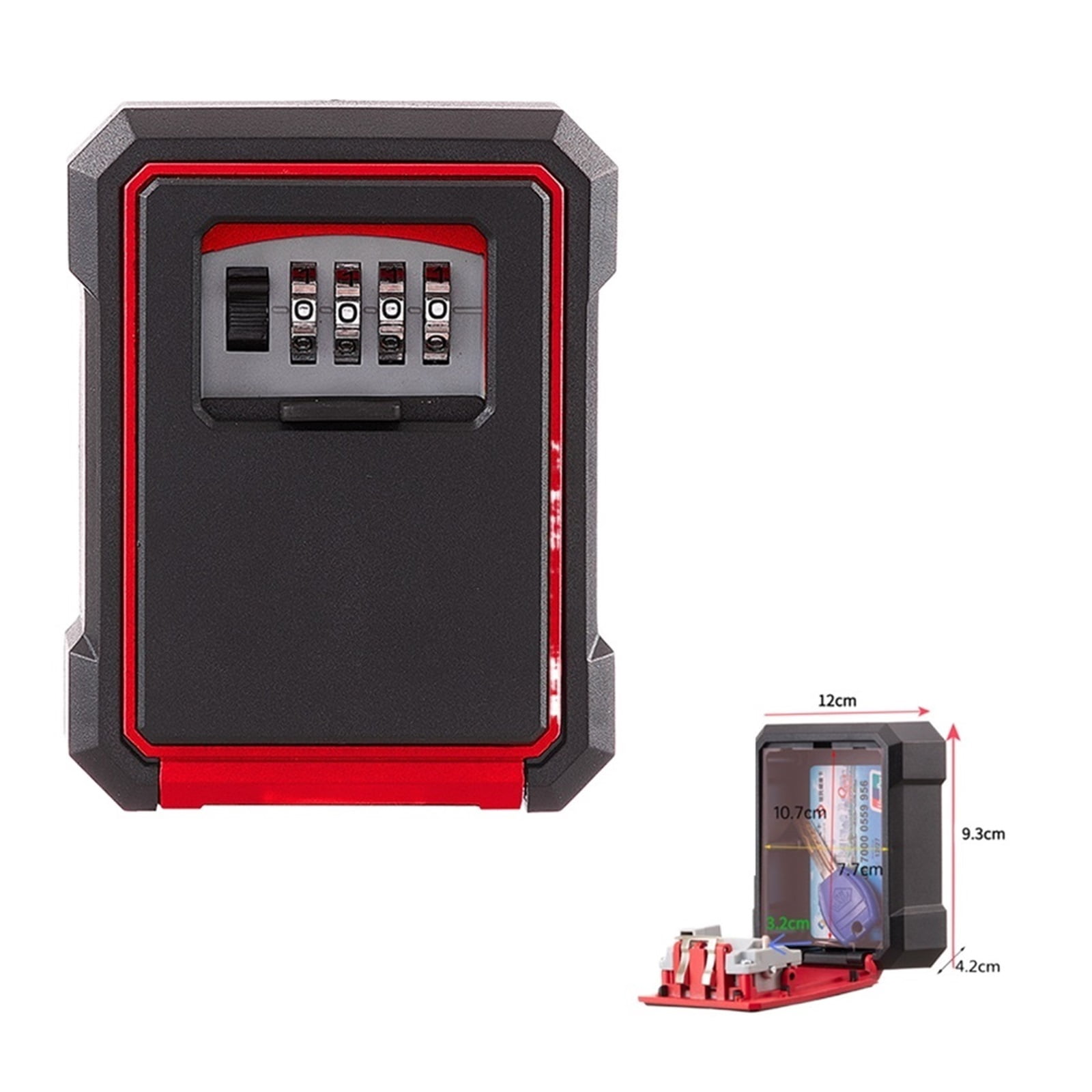 Wall Mount Key Storage Secret Box Organizer 4 Digit Combination ...