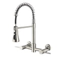 Wall Mount Kitchen Faucet, 8 Inch Center Wall Mount Kitchen Sink Faucet ...