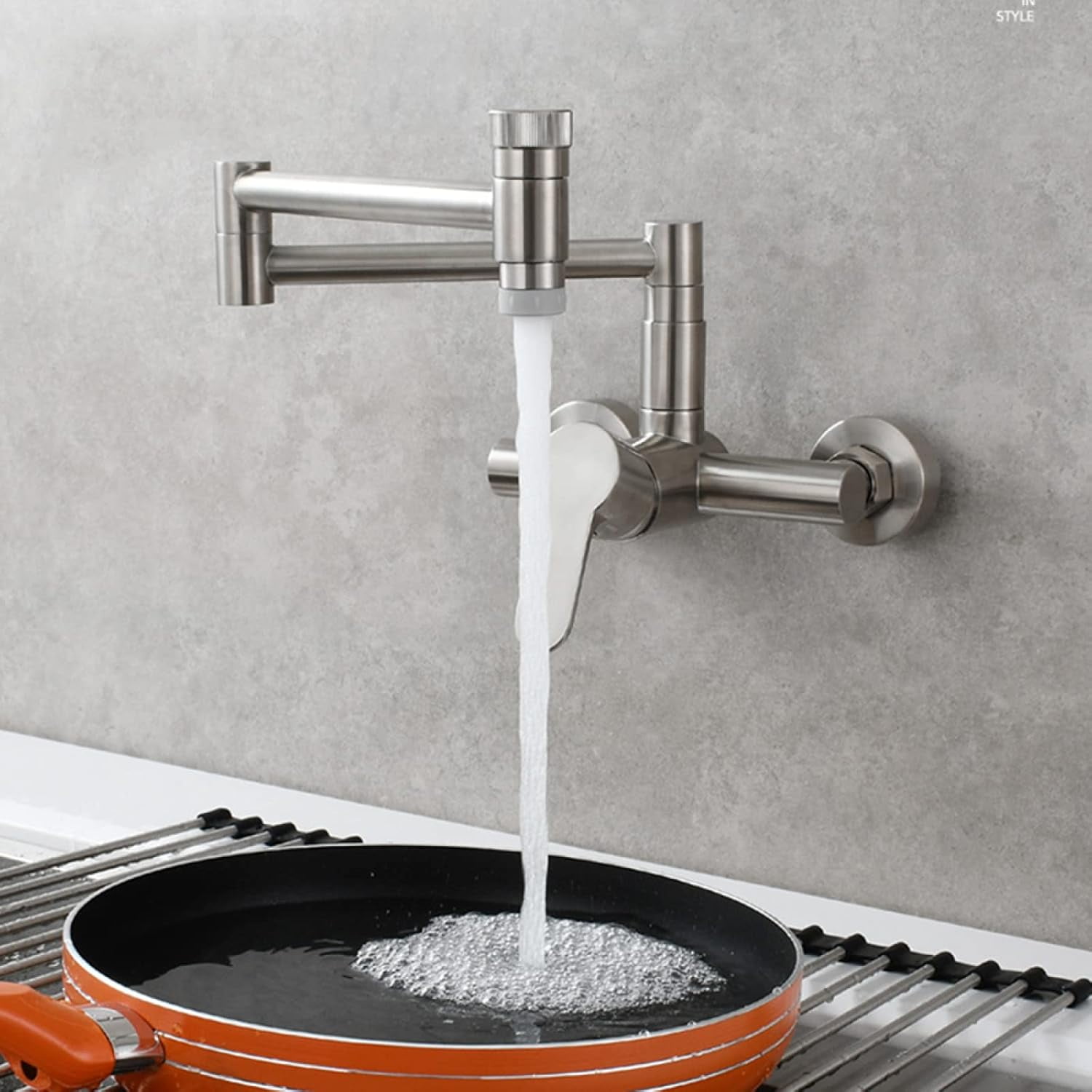 Wall Mount Kitchen Faucet,Brass,Kitchen Sink Faucet 2 Types of Water ...