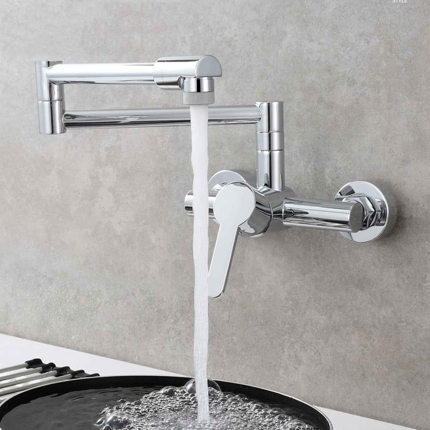 Wall Mount Kitchen Faucet,Kitchen Sink Faucet Brass,2 Types of Water ...