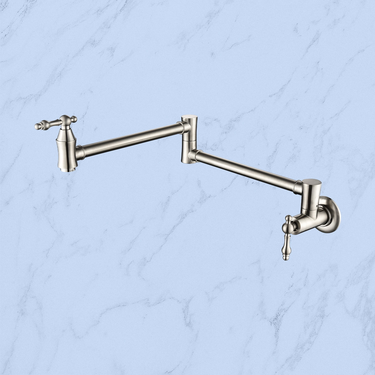Wall Mount Kitchen Pot Filler Faucet,Brass Folding Stretchable with ...