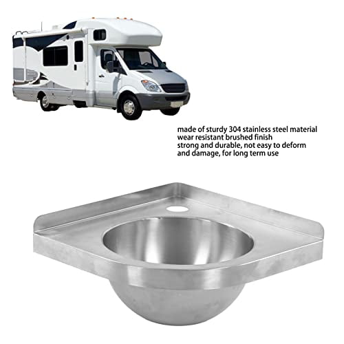 Wall Mount Kitchen Sink, 12'' x 12'' Triangle Stainless Steel Bathroom ...