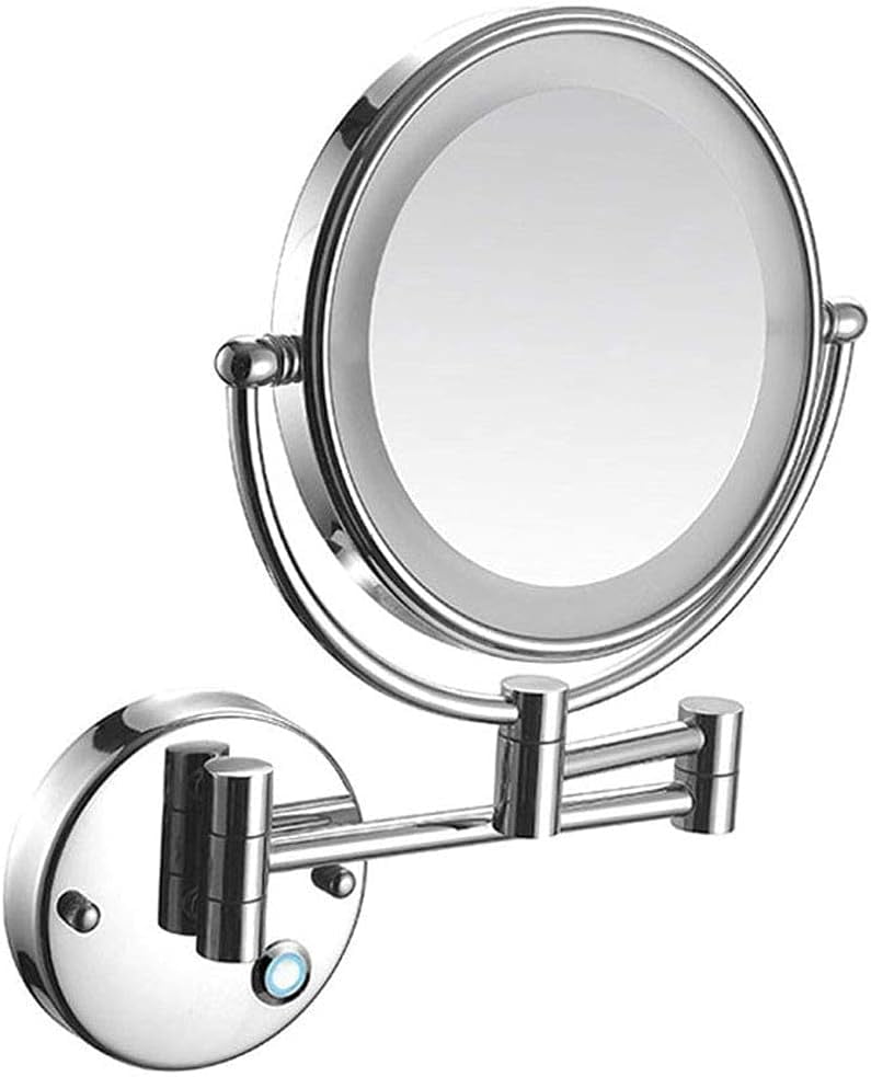 Wall Mount Led Lighted Makeup Mirror 5X Magnifying Touch Screen Shaving ...