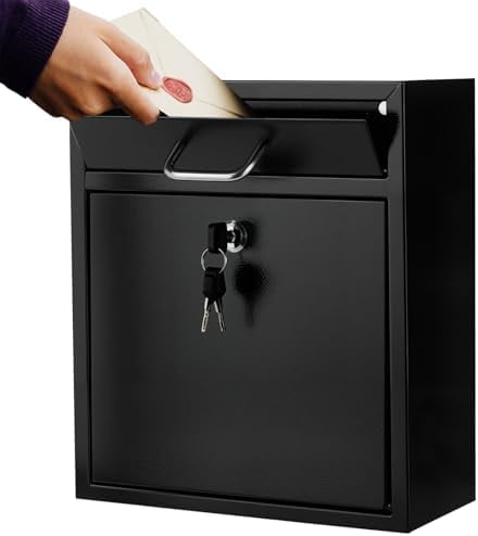 Wall Mount Locking Mailboxes for Outside Large Locking Security Mail ...