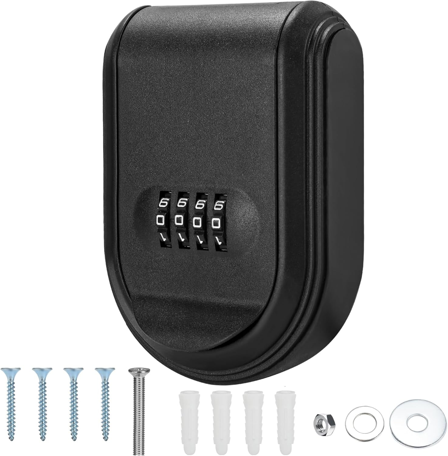 Wall Mount & Magnetic Key Lock Box with 4-Digit Combination Code ...