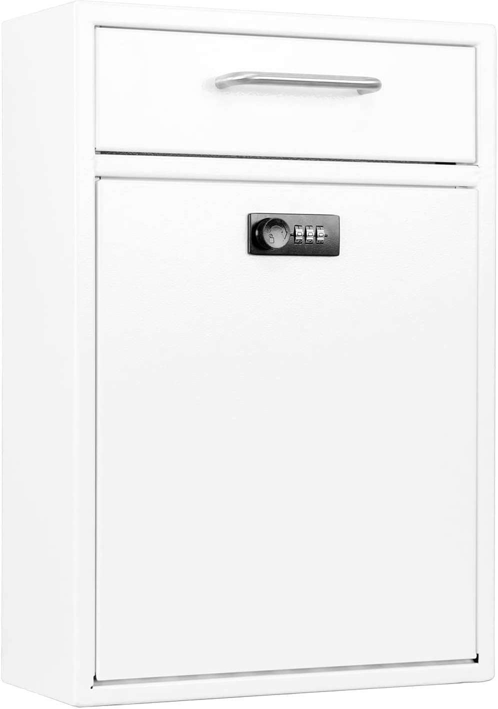 Wall-Mount Mailbox with Combination Lock, Steel Key Lock Mail Boxes ...