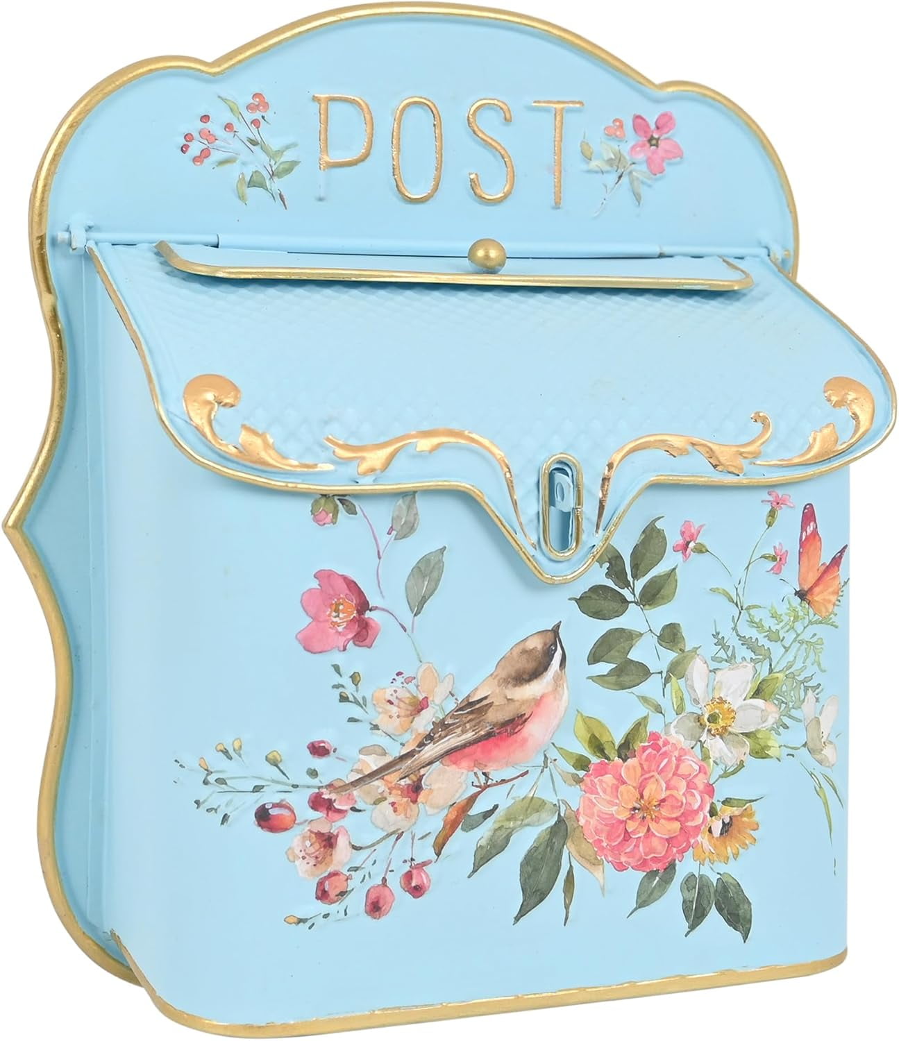 Wall Mount Mailbox for House Outside Vintage Metal Door Mailbox Antique ...