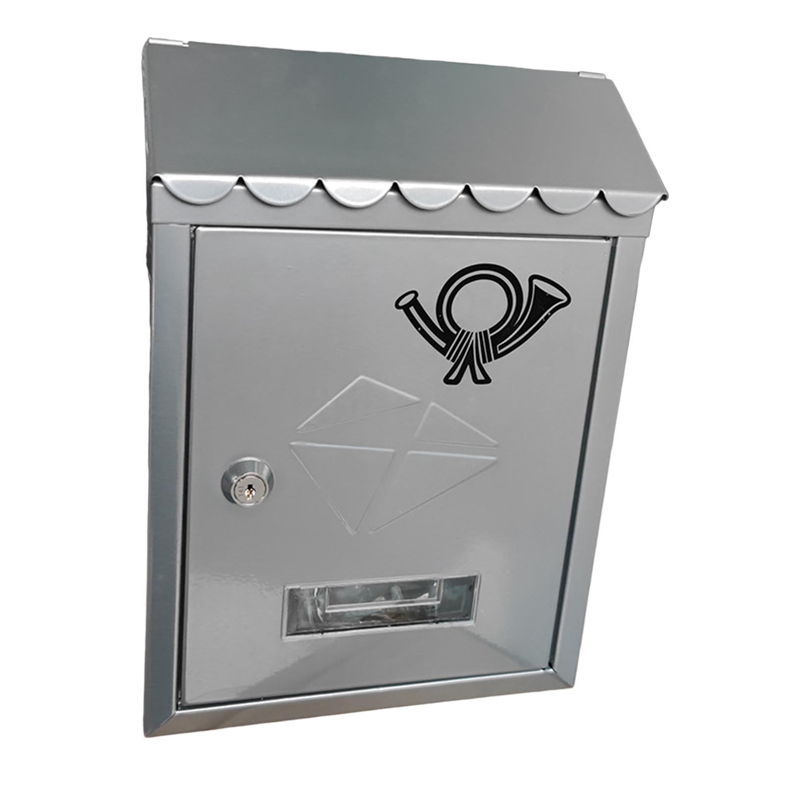 Wall Mount Mailbox Letterbox Front Door 21.5x7x30cm Outside Office ...
