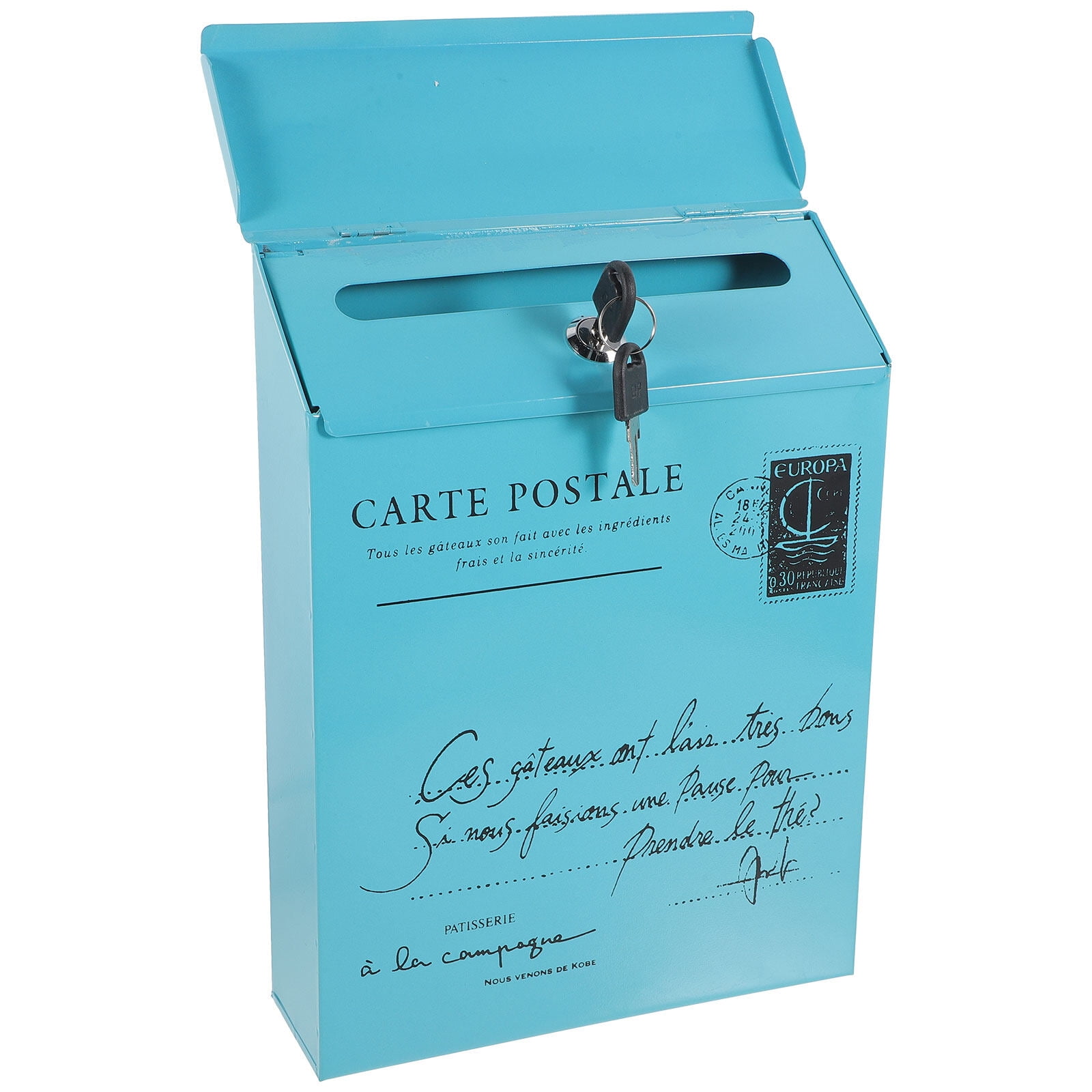 Wall Mount Mailbox Mail Boxes Outdoor with Lock Vintage Style Letter ...