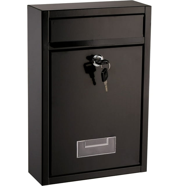 Wall Mount Mailbox, Steel Cover Metal,Mail Box with Key Lock, Dropbox ...
