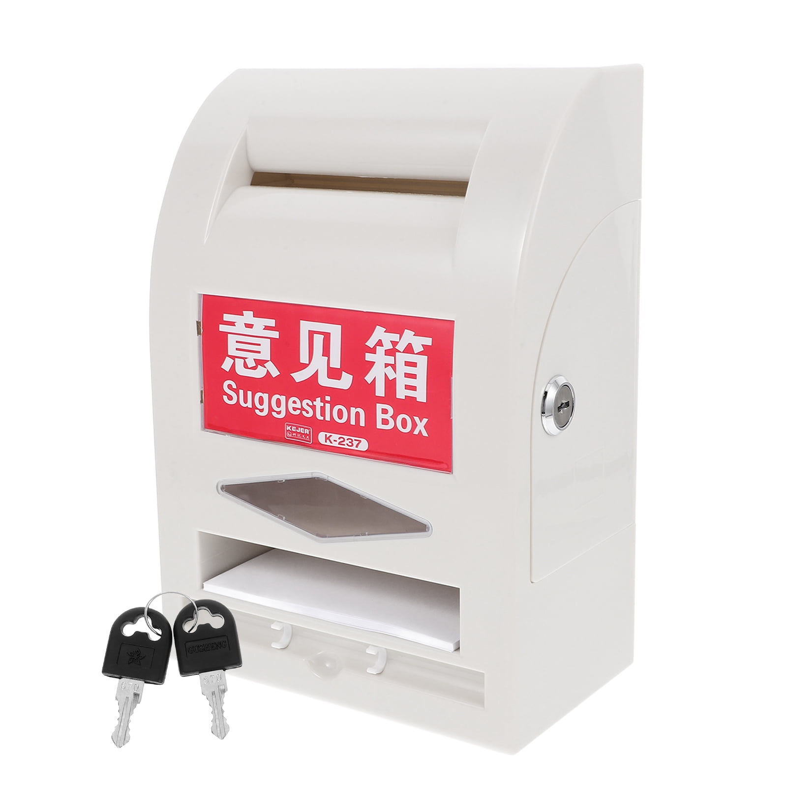 Wall-Mount Mailbox with Lock Plastic Suggestion Box Outside Post Box ...