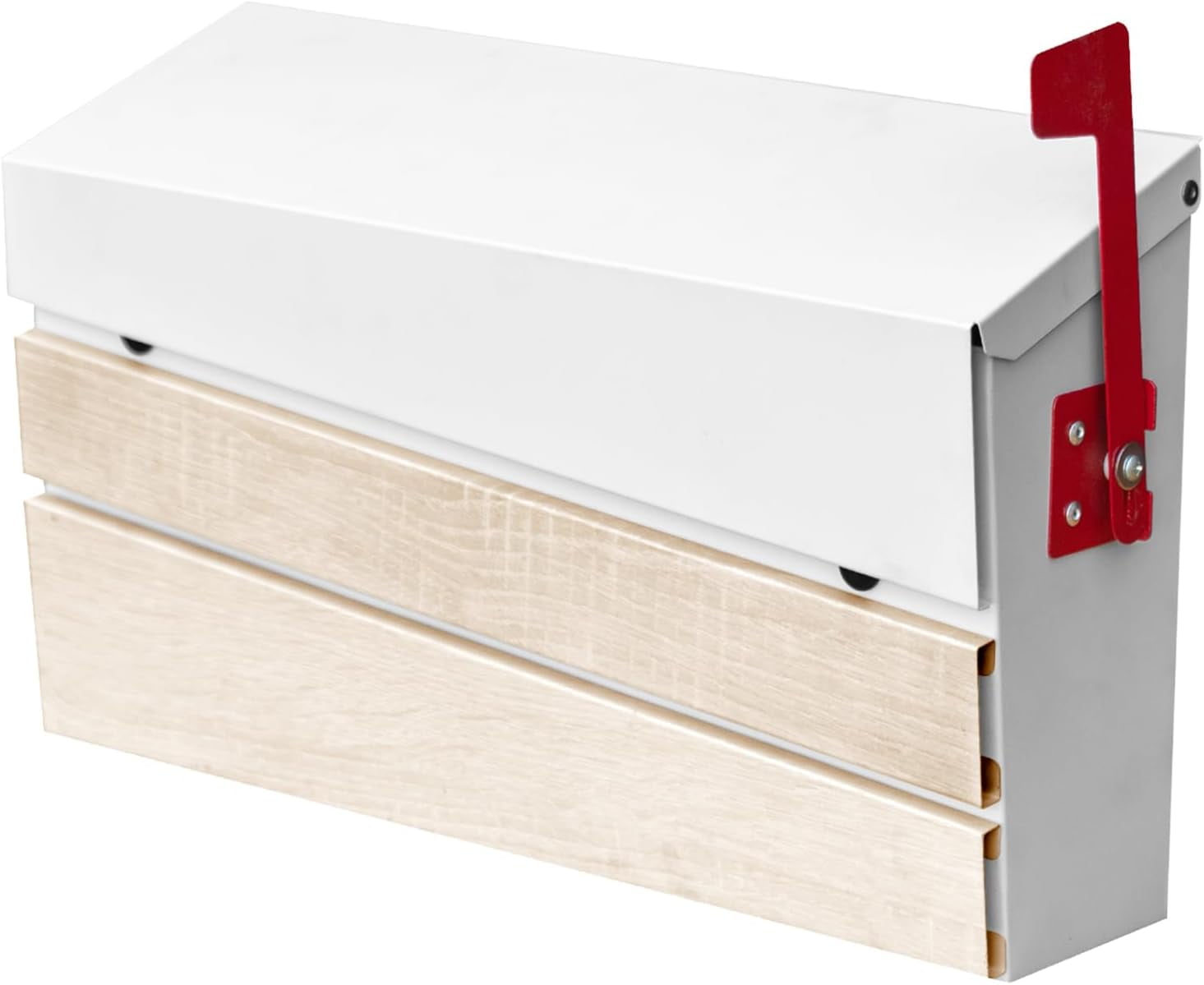 Wall Mount Mailboxes, Modern Mailbox with White Walnut Wood Panel ...