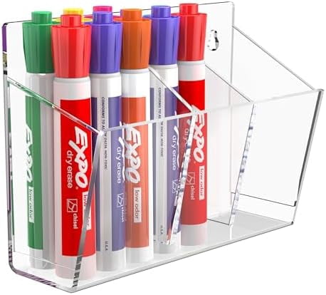 Wall Mount Marker Holder, Acrylic Dry Erase Marker Wall Holder, 3 ...