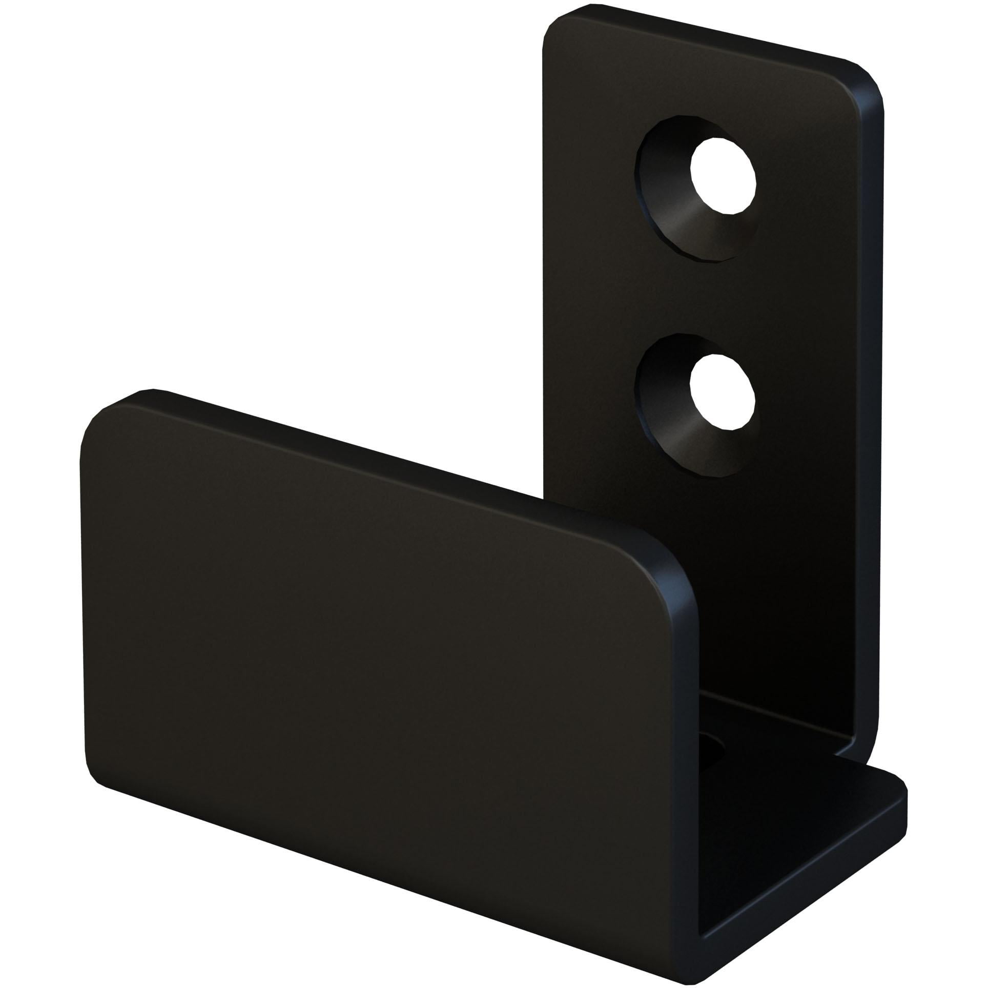 Wall Mount Metal Door Guide Set for Sliding Doors, Matte Black by Stone ...
