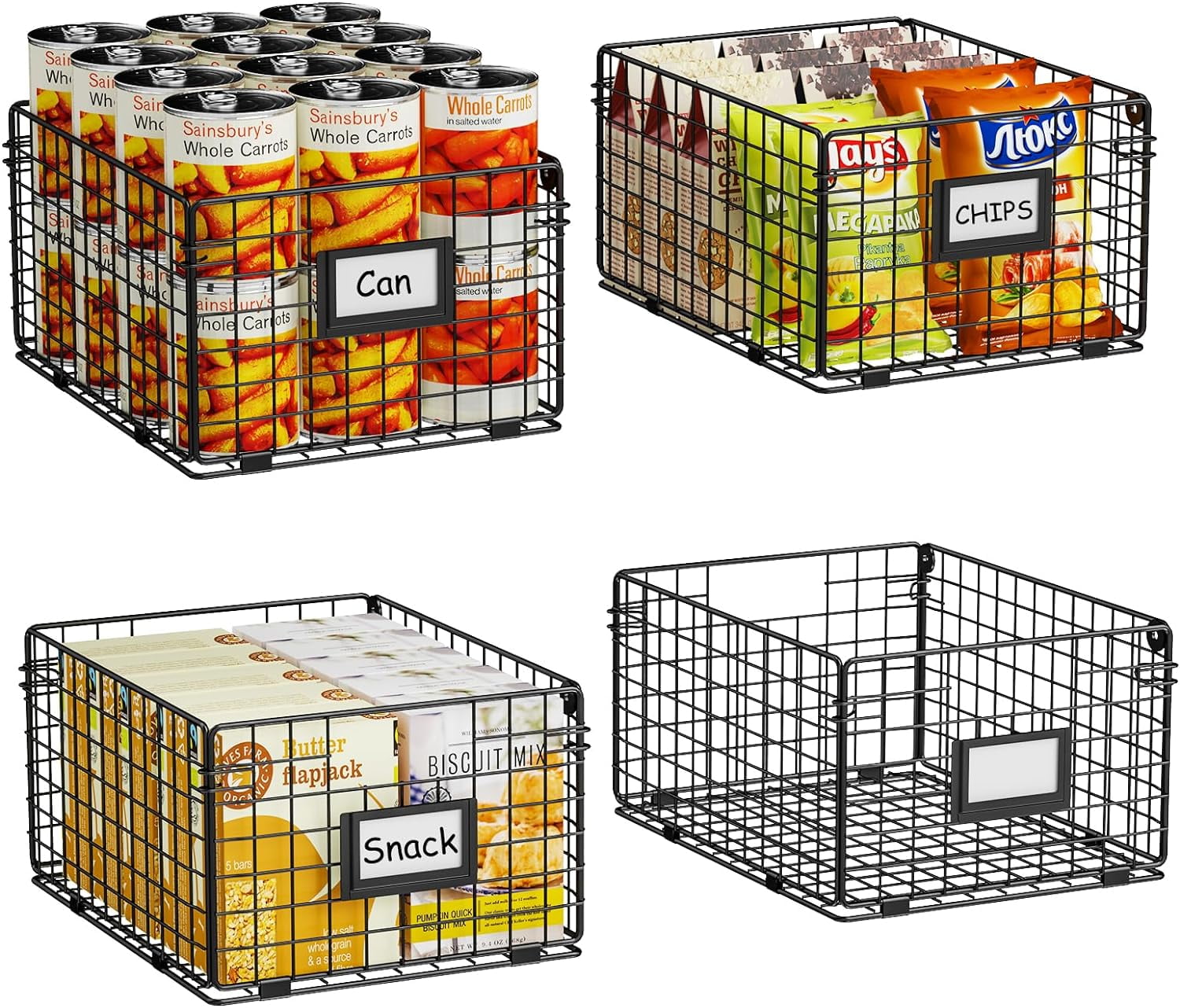 Wall Mount Metal Storage Bins Wire baskets for Organizing,X-cosrack ...