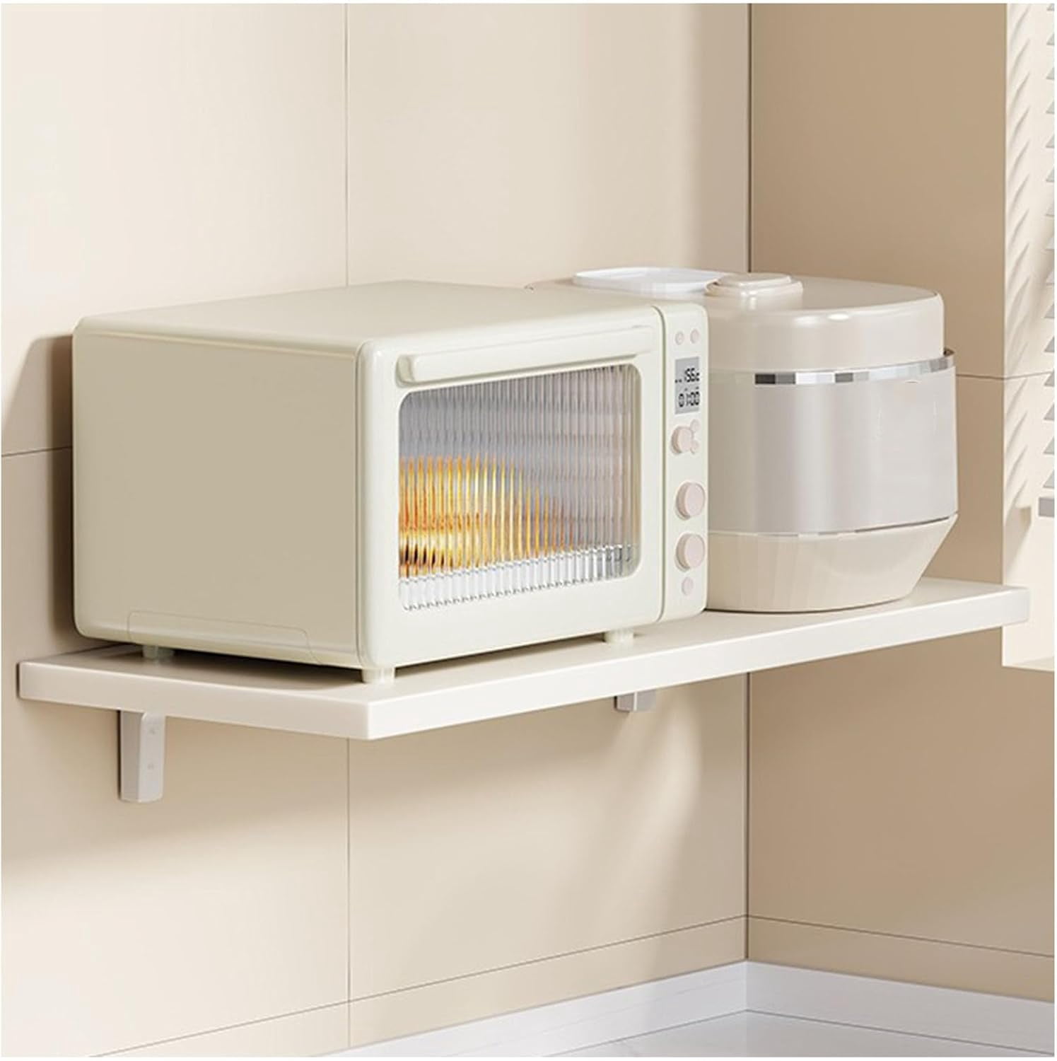 Wall Mount Microwave Oven Shelf, Commercial Storage Rack Pot Pan Rack ...