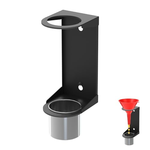 Wall Mount Oil Funnel Holder, Organizer Storage Rack with Removable ...