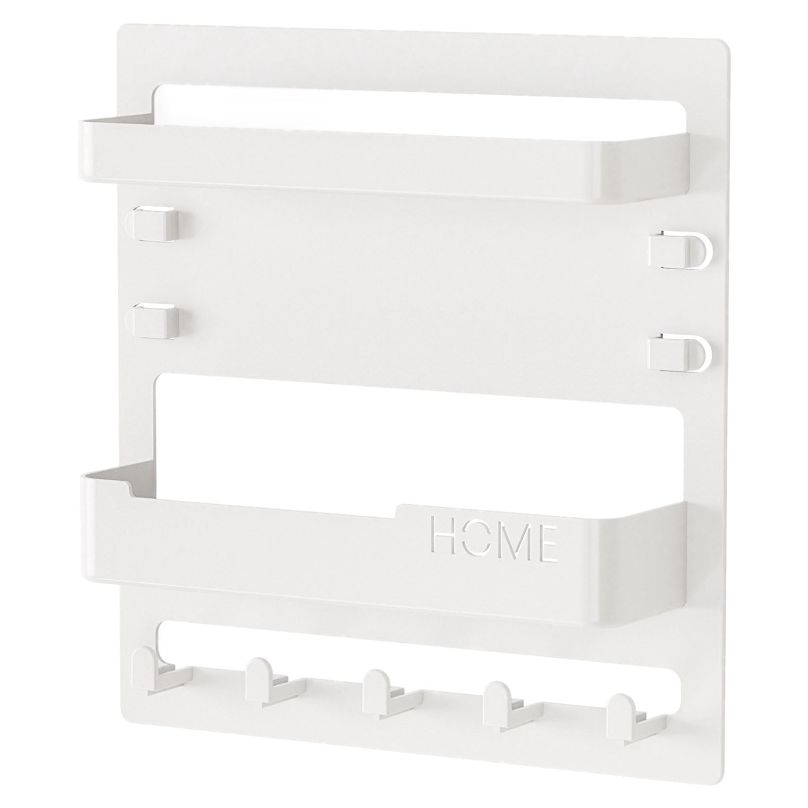 Wall Mount Organizer, 9.1X9.5inch Sturdy No Drill Multi-Compartment ...
