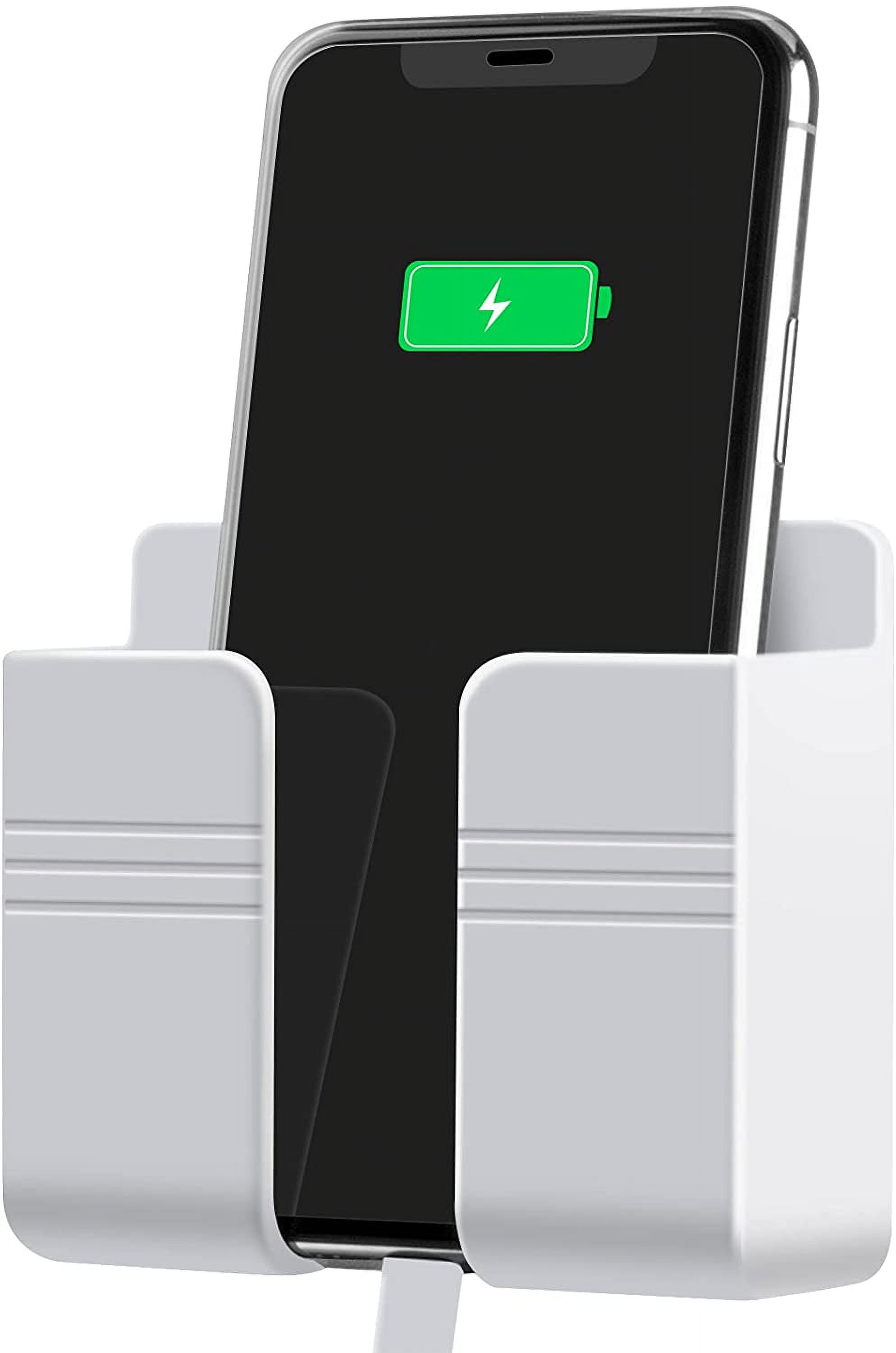 Wall Mount Phone Holder, Phone Stand with Adhesive and Data Cable ...