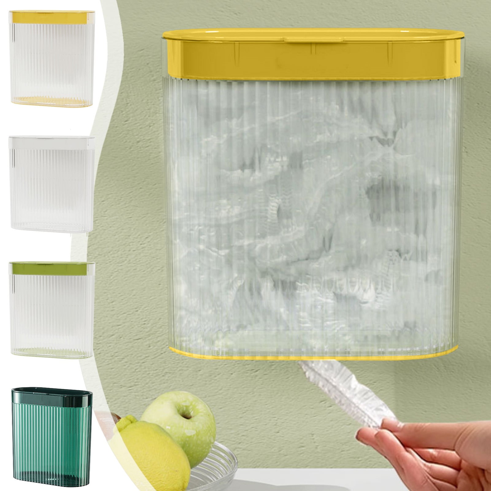Wall Mount Plastic Kitchen Wrap Dispenser Box - Reusable Food Film ...