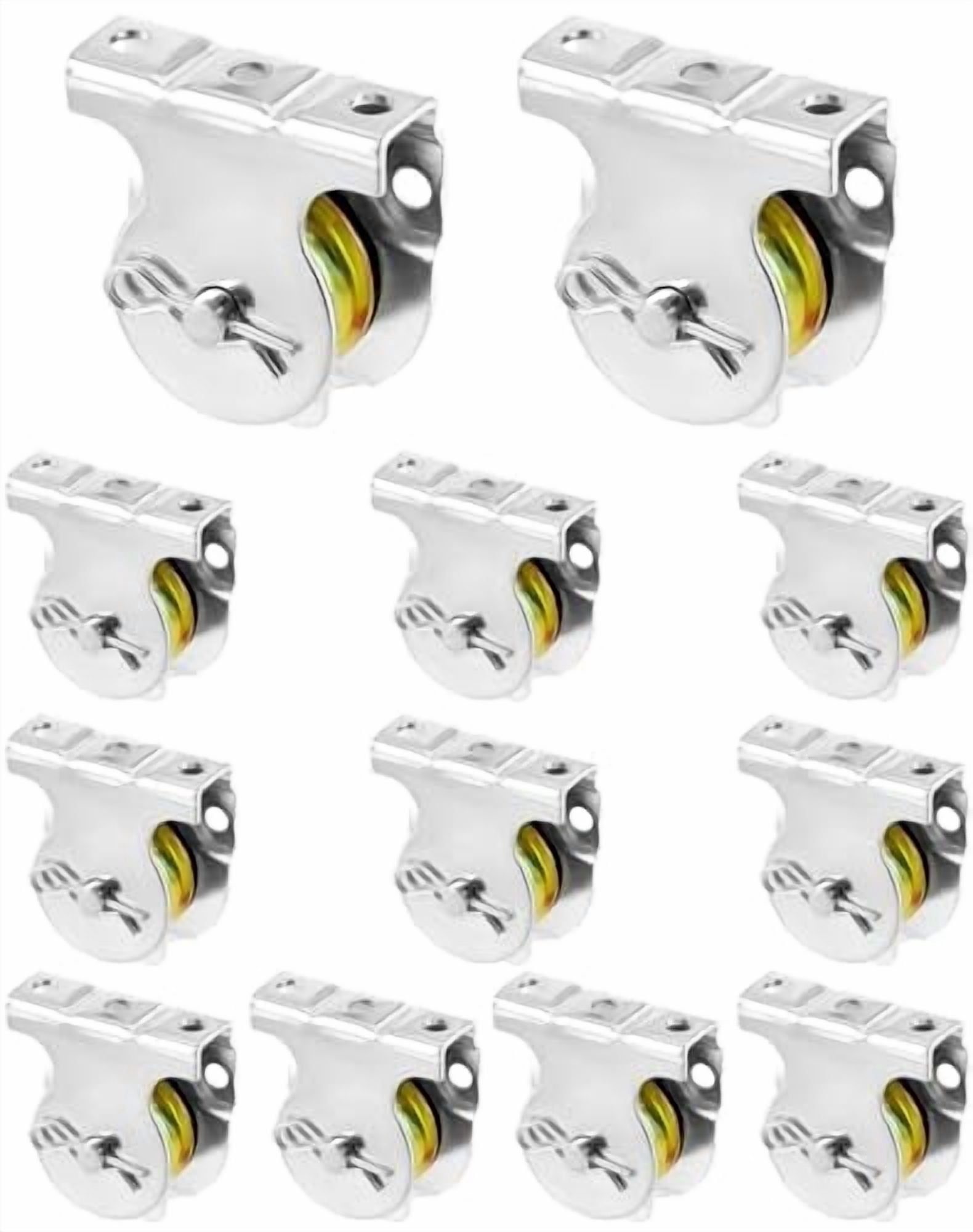 Wall Mount Pulleys, 12 Pcs 1-1/2" Ceiling Mount Single Pulley V-Groove ...