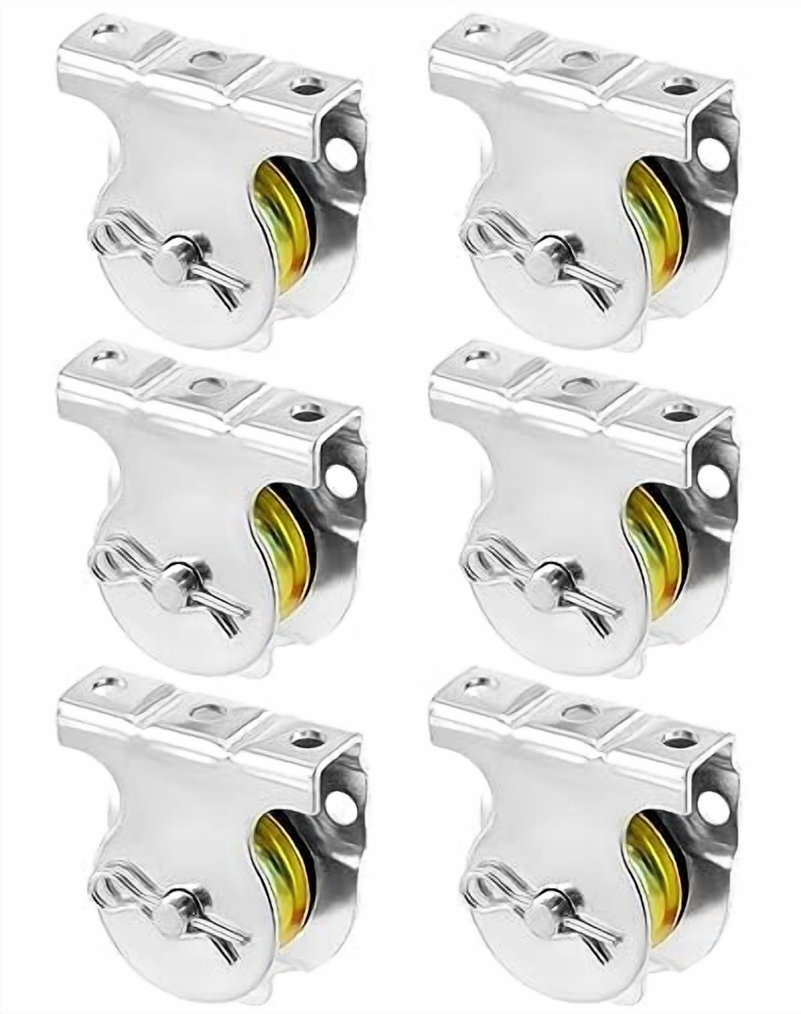 Wall Mount Pulleys, 6 Pcs 1-1/2" Ceiling Mount Single Pulley V-Groove ...