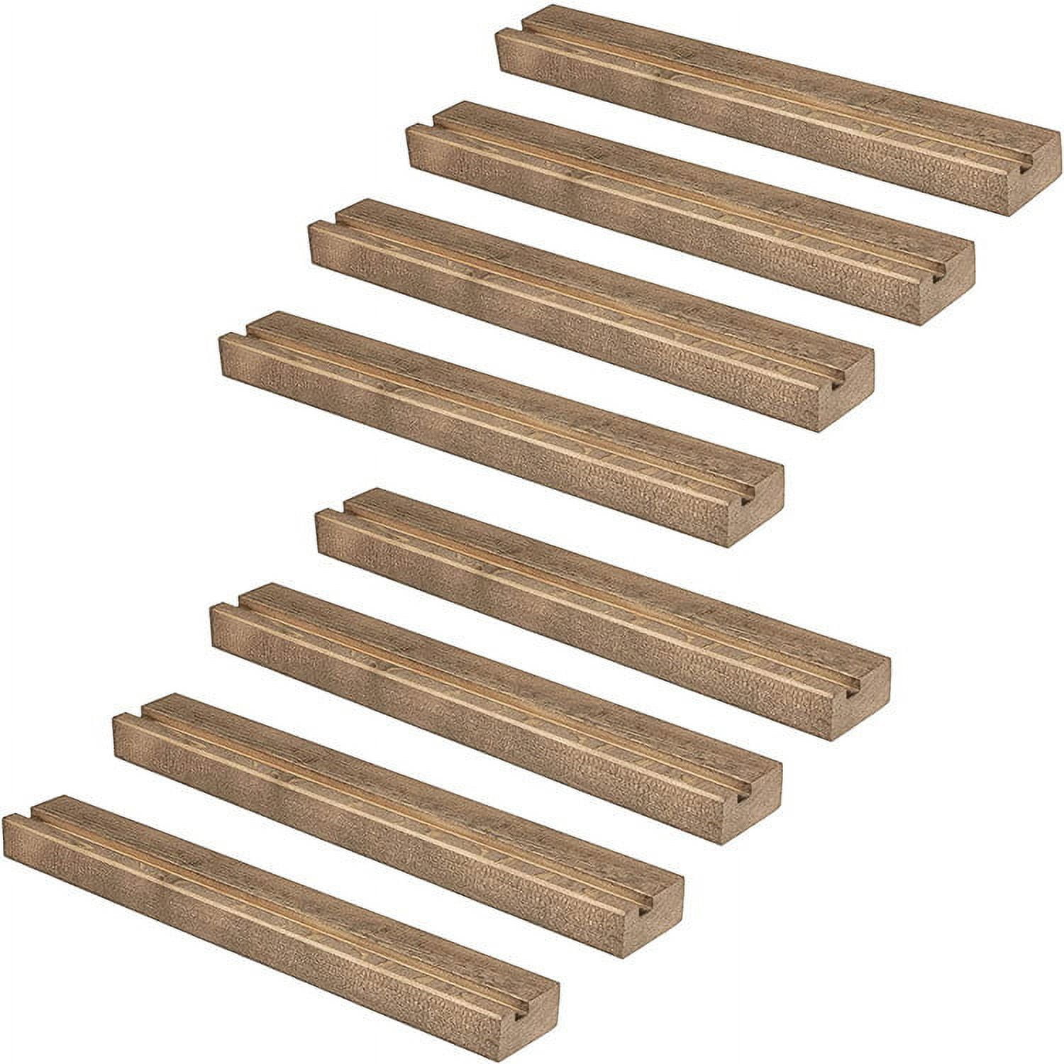 Wall Mount Record Holder Sturdy Wooden Magazine Picture Frame Display ...