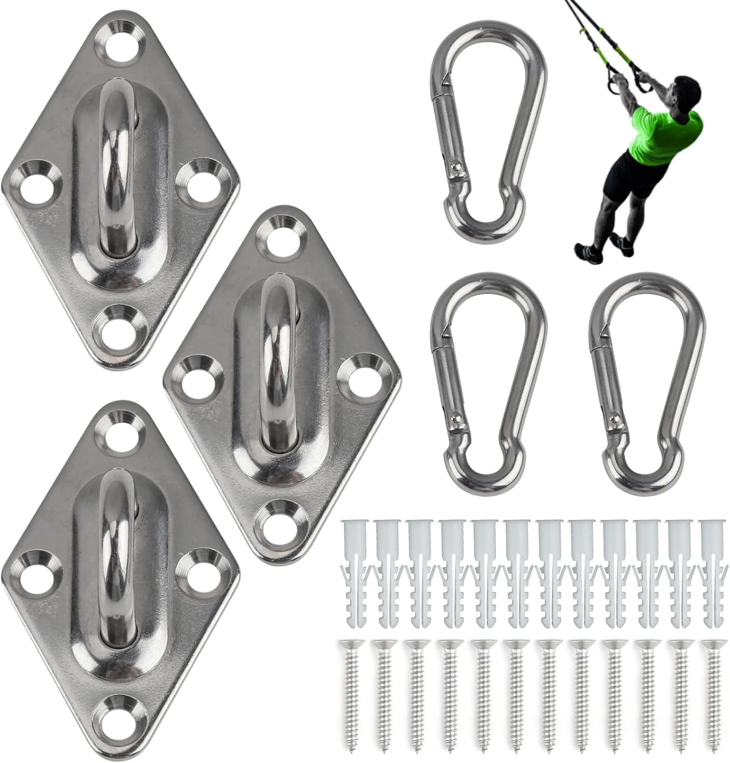 Wall Mount for Resistance Bands, Workout Anchors Wall Resistance with ...