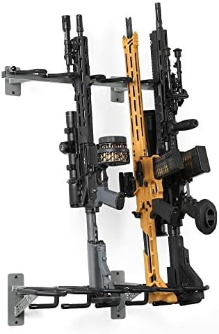 Wall-Mount Rifle Rack Tactical Shotgun Carbine Firearm Free-Standing ...