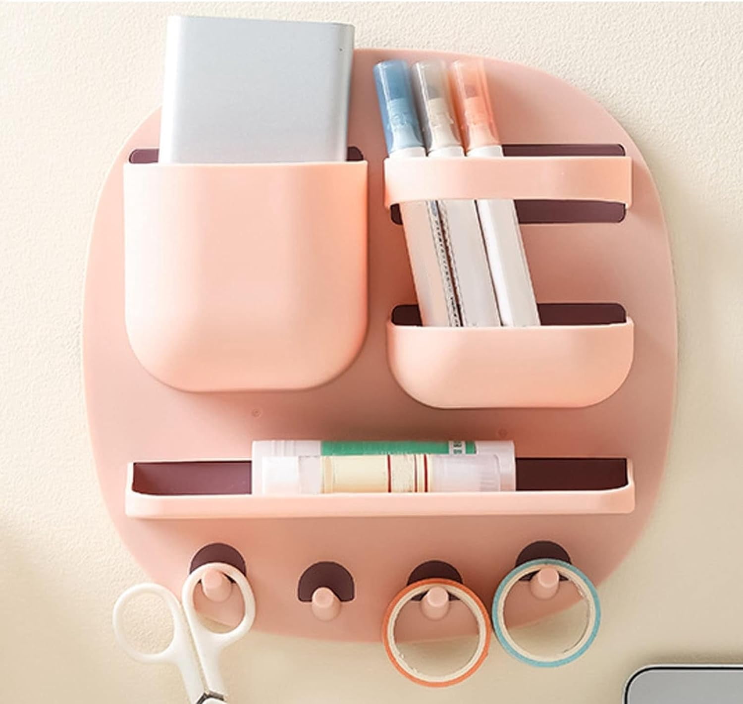 Wall Mount Shelf Accessories Organizer Self-Stick Bedside Storage ...