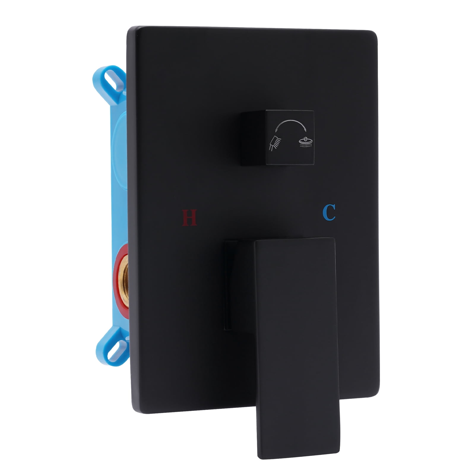 Wall-Mount Shower Faucet Control Valve Mixer Bathroom Water Tap Hot ...