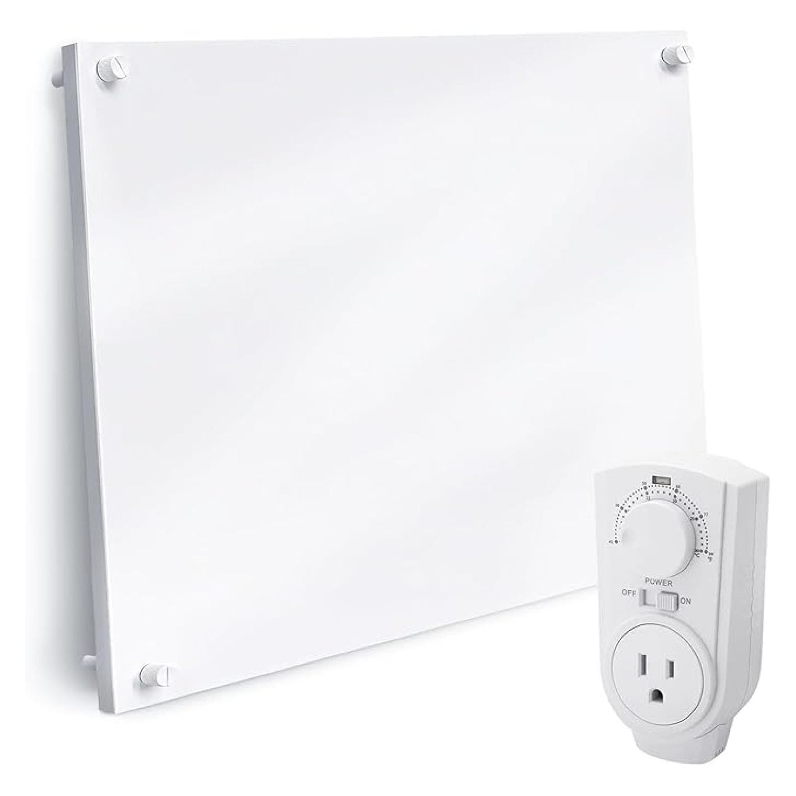 Wall Mount Space Heater Panel - with Thermostat - 250 Watt Splashproof ...