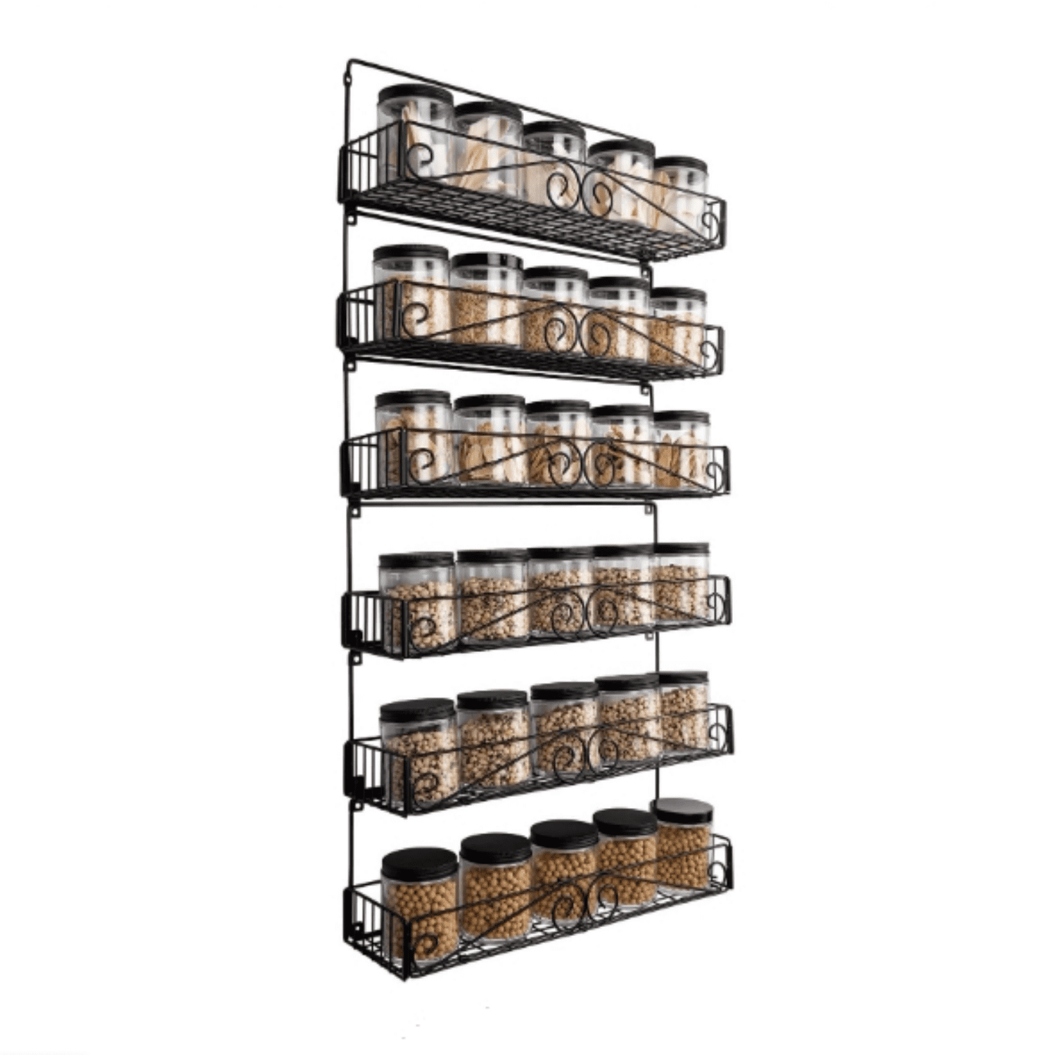 Wall Mount Spice Rack, 6 Pack Large-capacity Spice Racks, Stackable ...