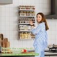 Wall Mount Spice Rack Organizer 5 Tier Height-Adjustable Hanging Spice ...