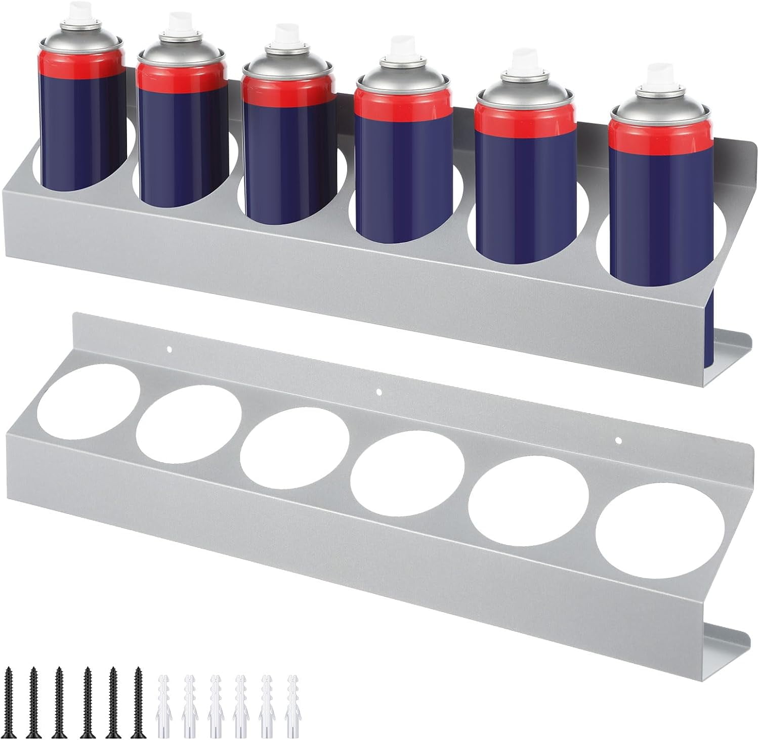 Wall Mount Spray Can Holder Aerosol Can Organizer Metal Paint Can Rack ...