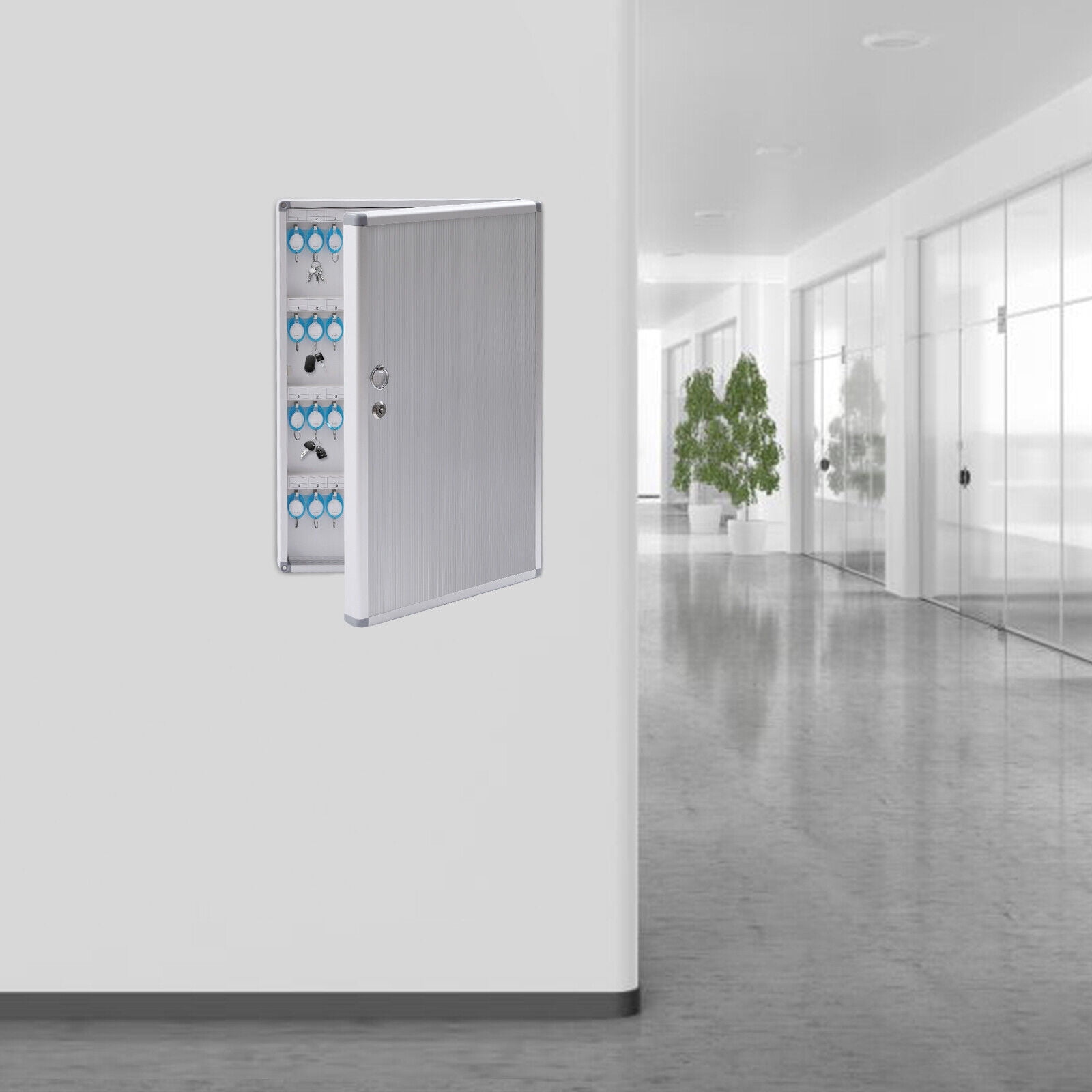 Wall Mount Storage Cabinet Lock Box 96 Key Safe Organizer Car ...